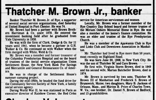 Thatcher Brown Red Cross WWII